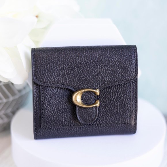 Coach | Bags | Coach Small Leather Tabby Wallet In Black | Poshmark
